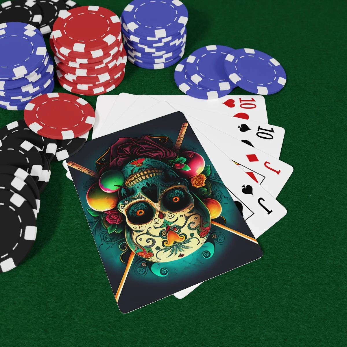 Sugar Skull Billiard Poker Cards - Unglove